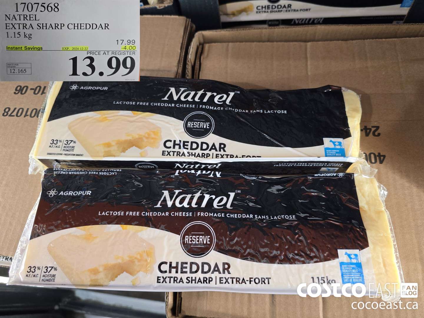 1707568 NATREL EXTRA SHARP CHEDDAR 1 15 kg 4 00 INSTANT SAVINGS EXPIRES ...