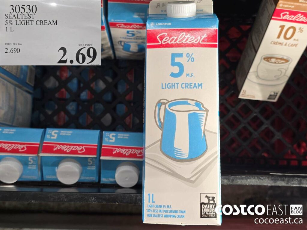 30530 SEALTEST 5 LIGHT CREAM 1 L 2 69 - Costco East Fan Blog