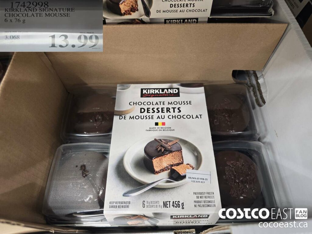 1742998 KIRKLAND SIGNATURE CHOCOLATE MOUSSE 6 X 76 G 13 99 - Costco ...