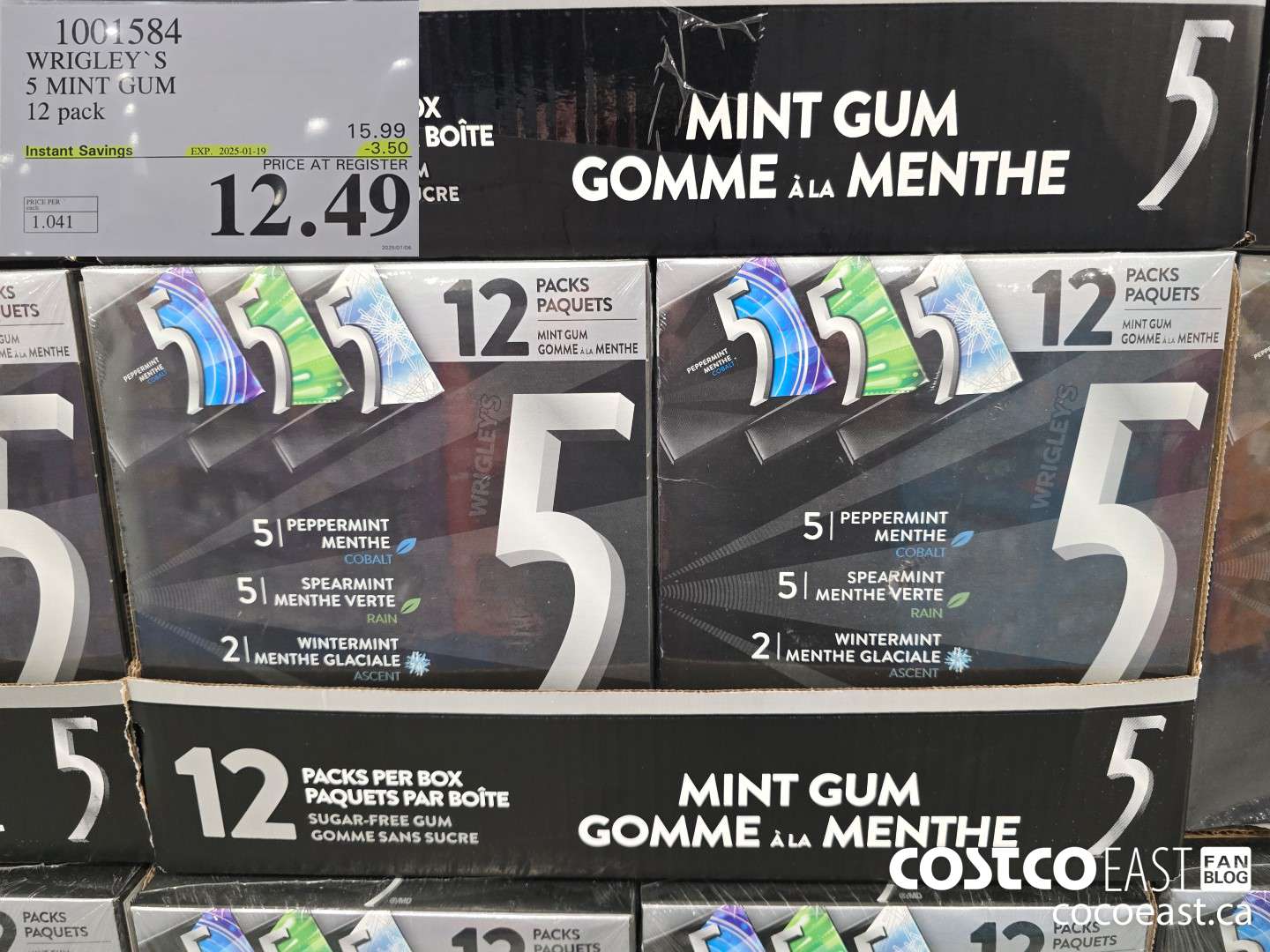 1001584 WRIGLEY S 5 MINT GUM PACK OF 12 3 50 INSTANT SAVINGS EXPIRES ON ...