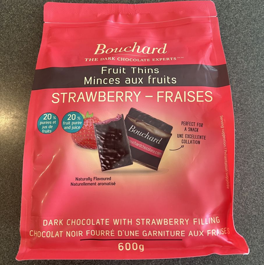 Natalie reviews: Bouchard Strawberry Dark Chocolates - Costco East Fan Blog