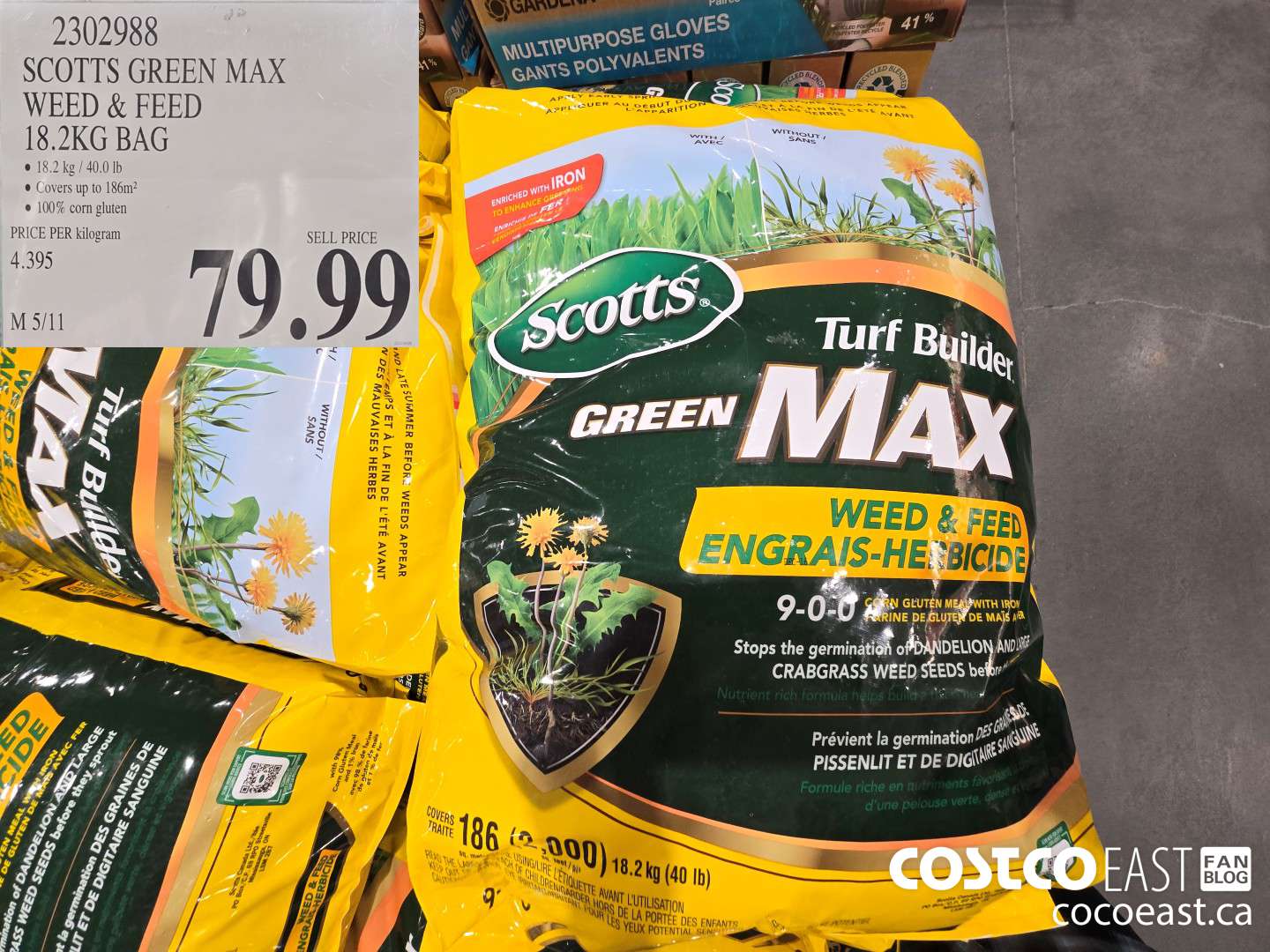 2302938 SCOTTS GREEN MAX WEED FEED 18 2KG BAG 79 99 - Costco East Fan Blog