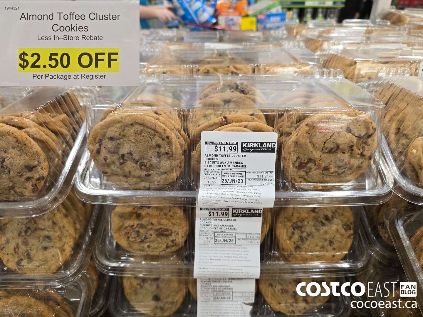 1944321 Almond Toffee Cluster Cookies 2 50 INSTANT SAVINGS - Costco ...
