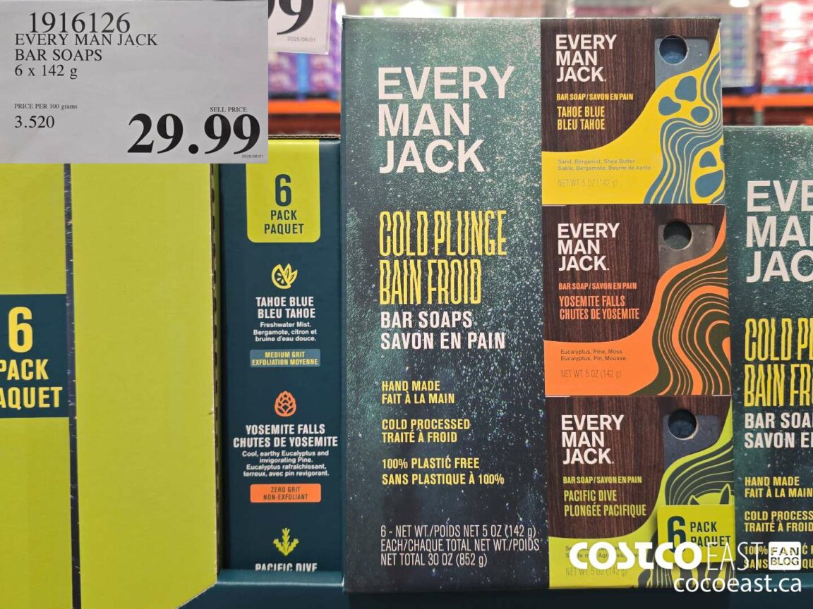 1916126 EVERY MAN JACK BAR SOAPS 6 x 142 G 29 99 - Costco East Fan Blog