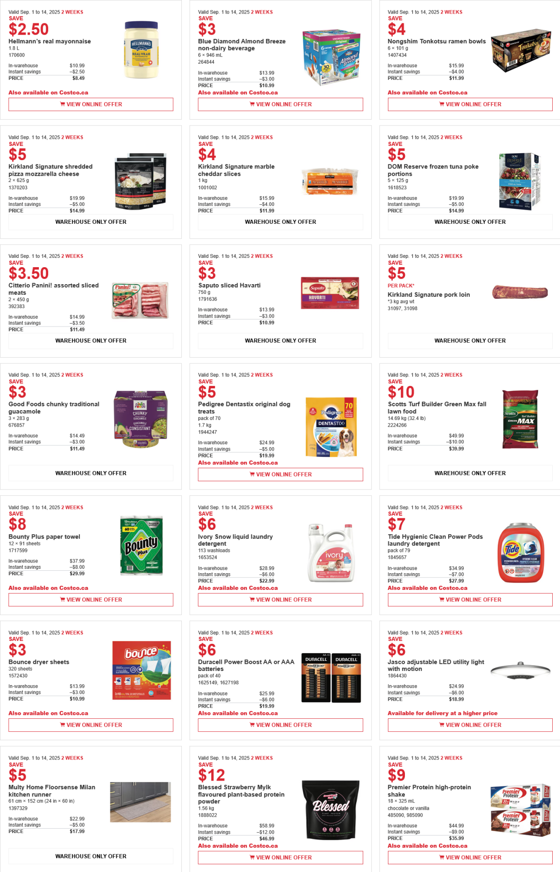 Costco weekend Sales Sept 19th - 21st 2025 – Ontario & Atlantic Canada - Costco East Fan Blog