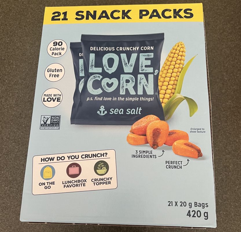 Natalie reviews: Corn Love Snack Packs - Costco East Fan Blog