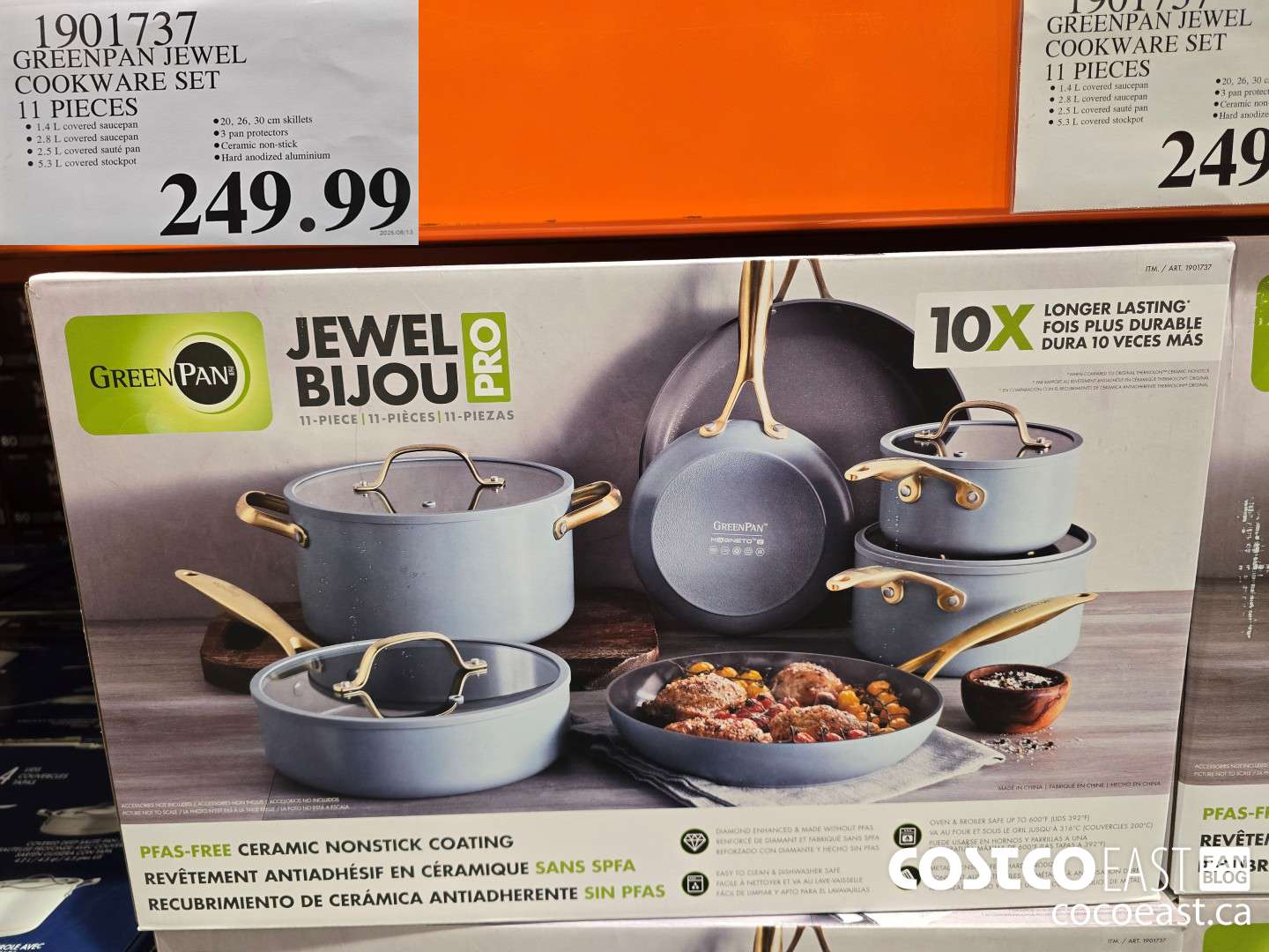 1901737 GREENPAN JEWEL COOKWARE SET 11 PIECES 249 99 - Costco East Fan Blog