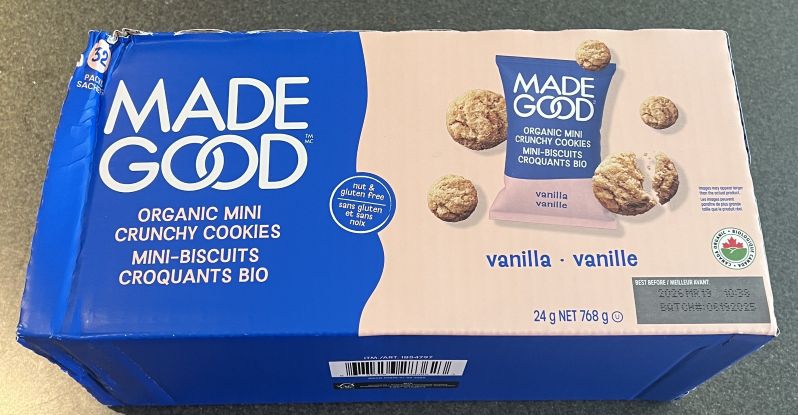 Natalie reviews: Made Good Organic Mini Crunchy Vanilla Cookies ...