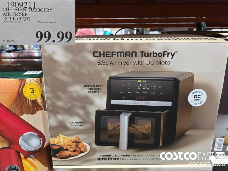 1909211 CHEFMAN TURBOFRY AIR FRYER 8 5 L 9 QT 99 99 - Costco East Fan Blog