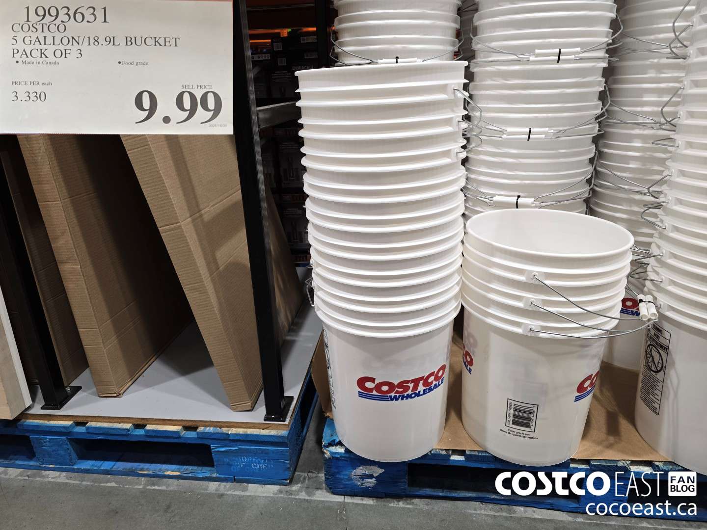 1993631 COSTCO 5 GALLON 18 9L BUCKET PACK OF 3 9 99 - Costco East Fan Blog