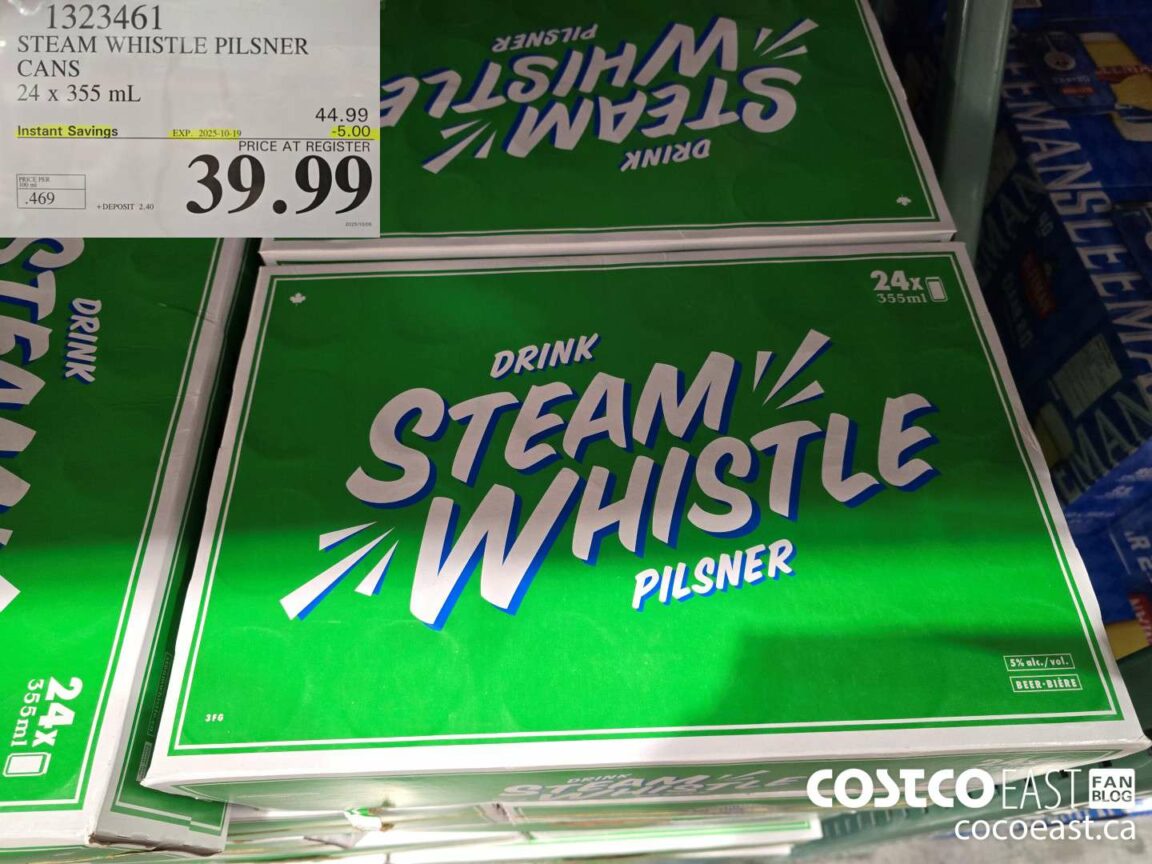 1323461 STEAM WHISTLE PILSNER CANS 24 x 355 mL 5 00 INSTANT SAVINGS ...