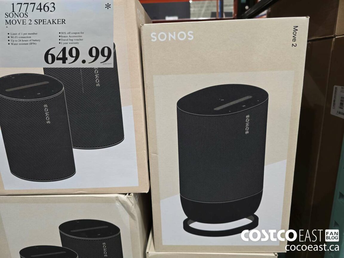 1777463 SONOS MOVE 2 SPEAKER 649 99 - Costco East Fan Blog