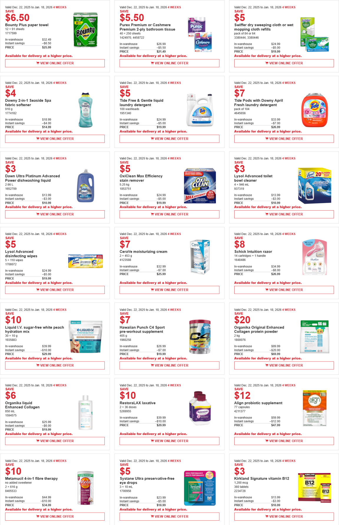 Costco BOXING DAY weekend Sales Dec 26th - 28th 2025 – Ontario ...