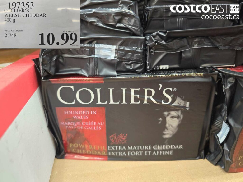 197353 COLLIER S WELSH CHEDDAR 400 G 10 99 - Costco East Fan Blog