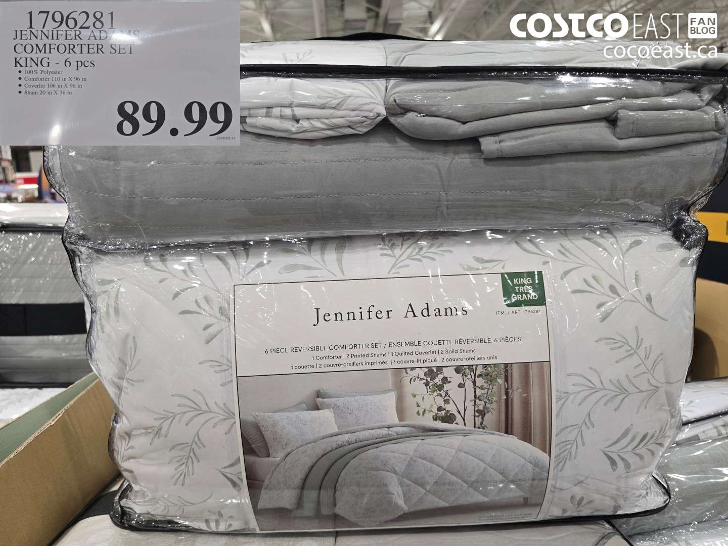 1796281 JENNIFER ADAMS COMFORTER SET KING 6 pcs 89 99 - Costco East Fan ...