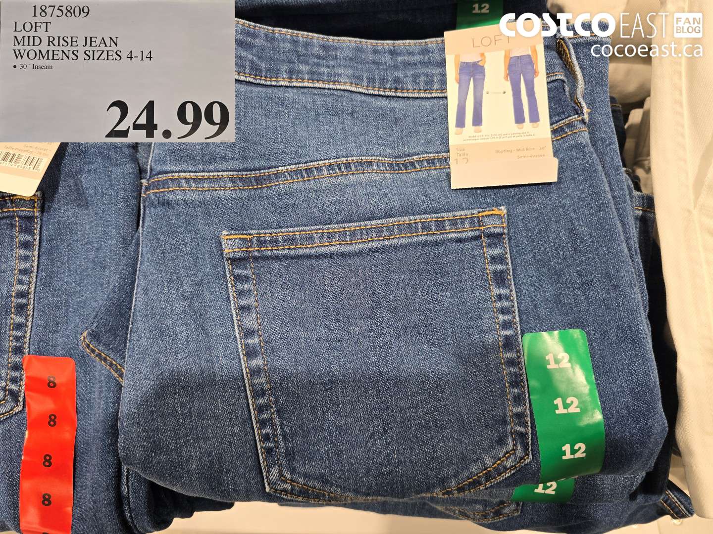 1875809 LOFT MID RISE JEAN WOMENS SIZES 4 14 24 99 - Costco East Fan Blog